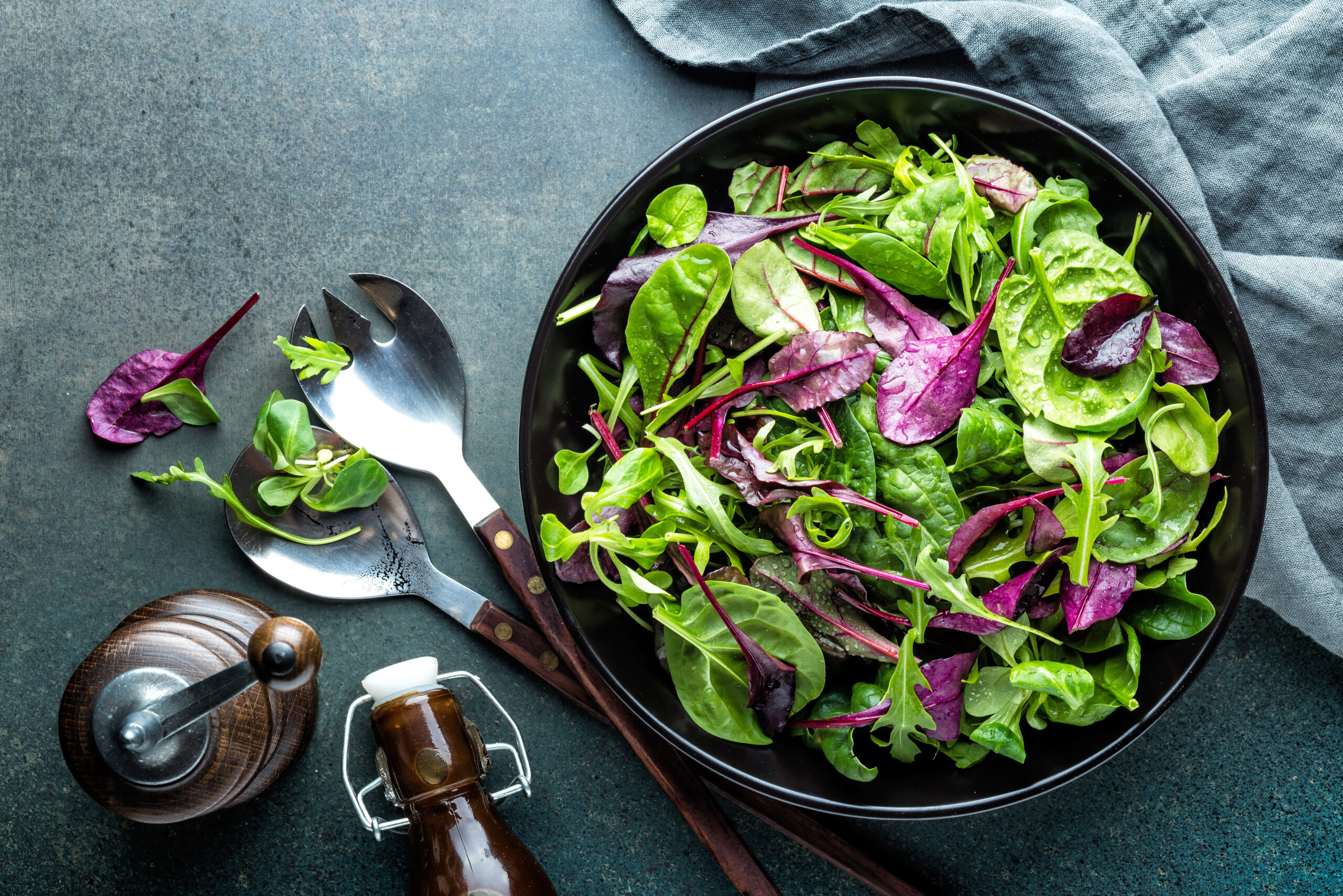 Mixed Baby Greens with Ginger Orange Dressing - Mazola® Oils