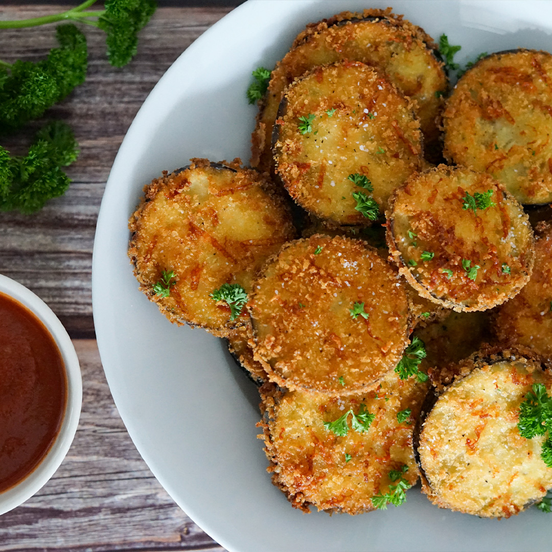 Fried Eggplant - Mazola® Oils Fried Eggplant - Mazola® Oils