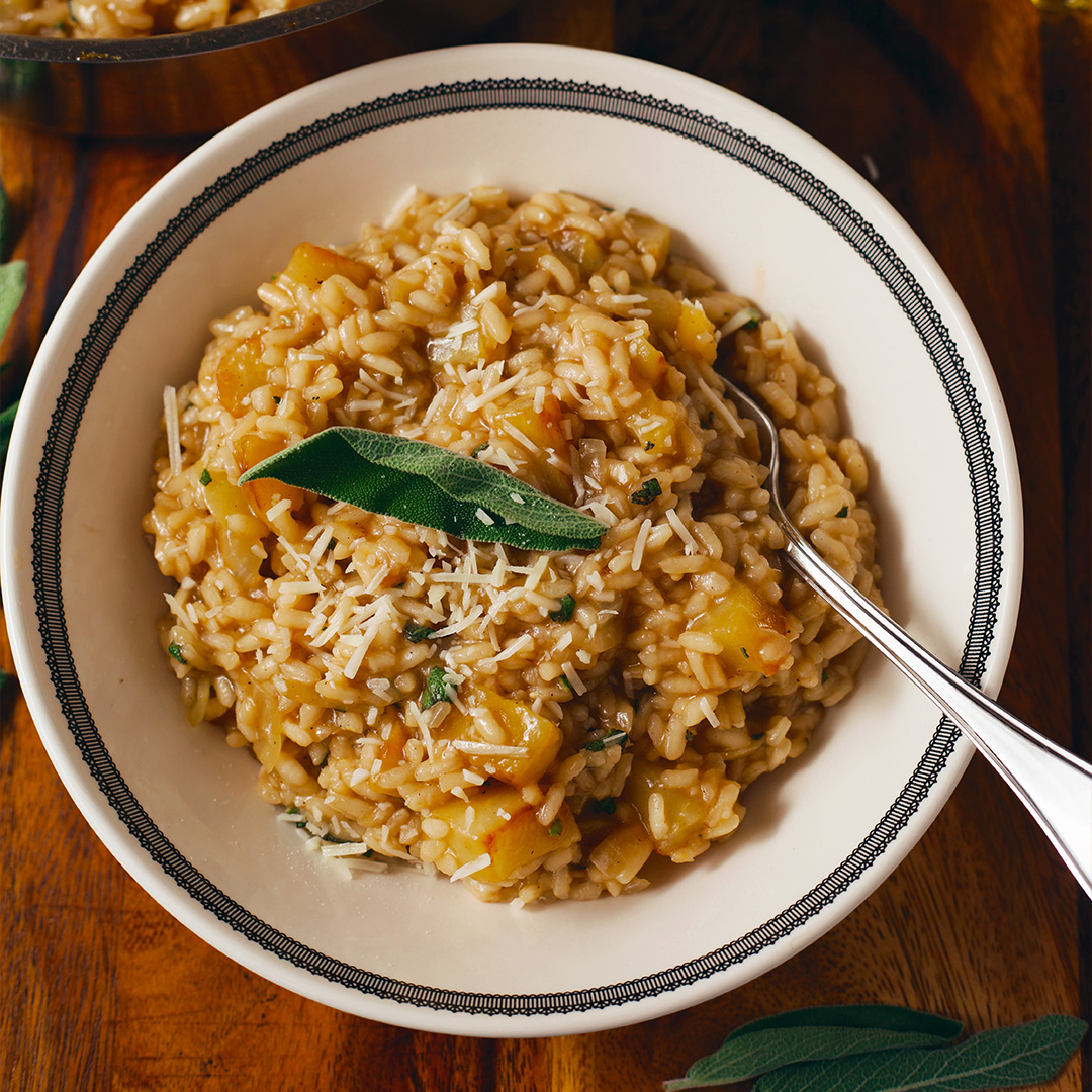 Caramelized Pear and Sage Risotto - Mazola® Oils