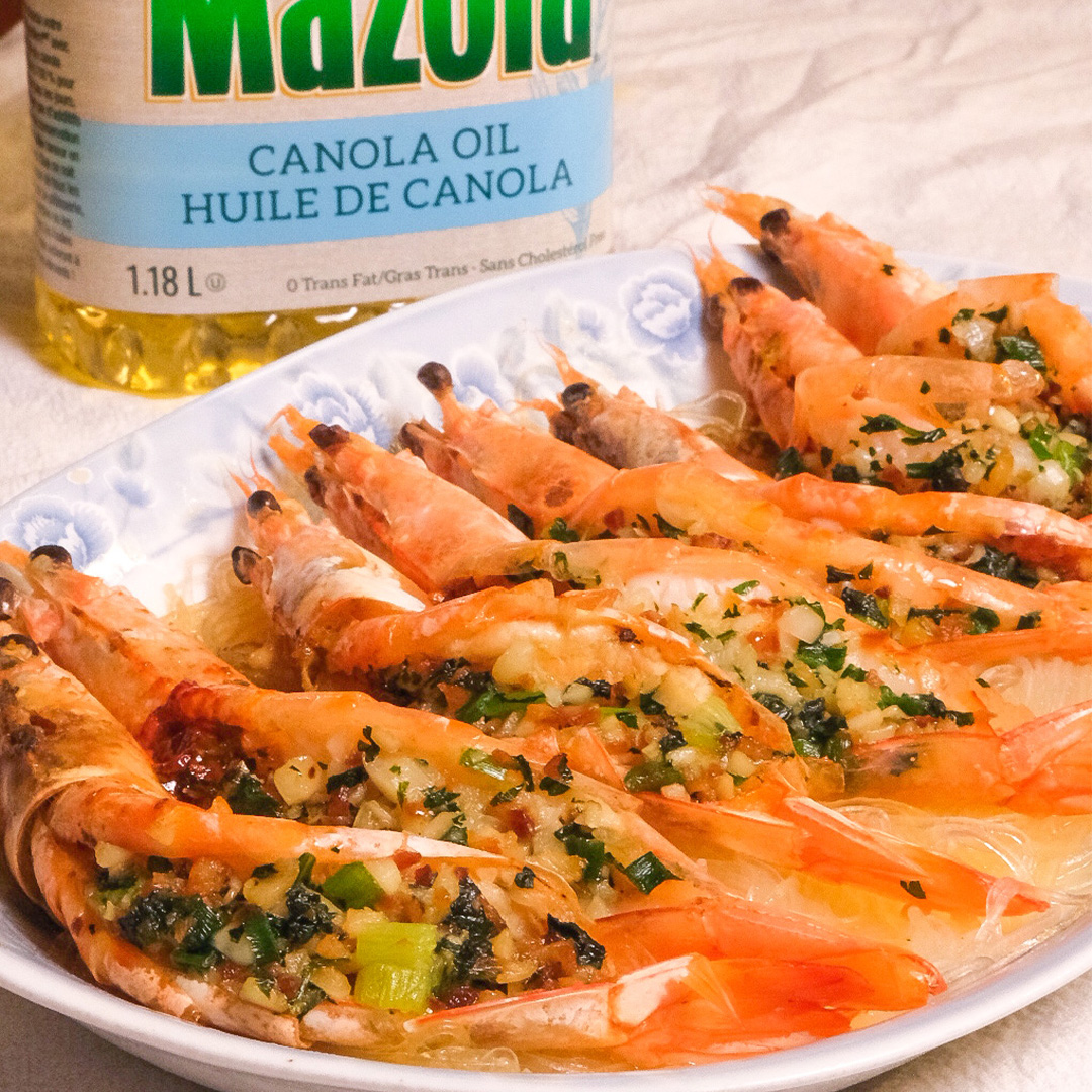 Steamed Garlic Prawns - Mazola® Oils